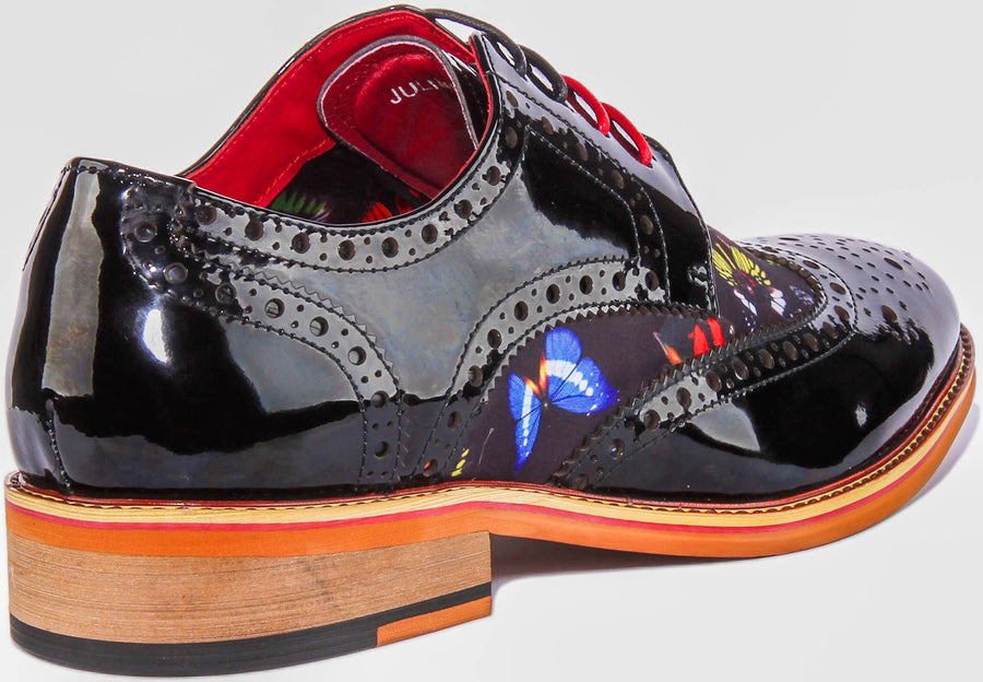 Julius In Black For Men |Butterfly Print Shoes – Justin Reess