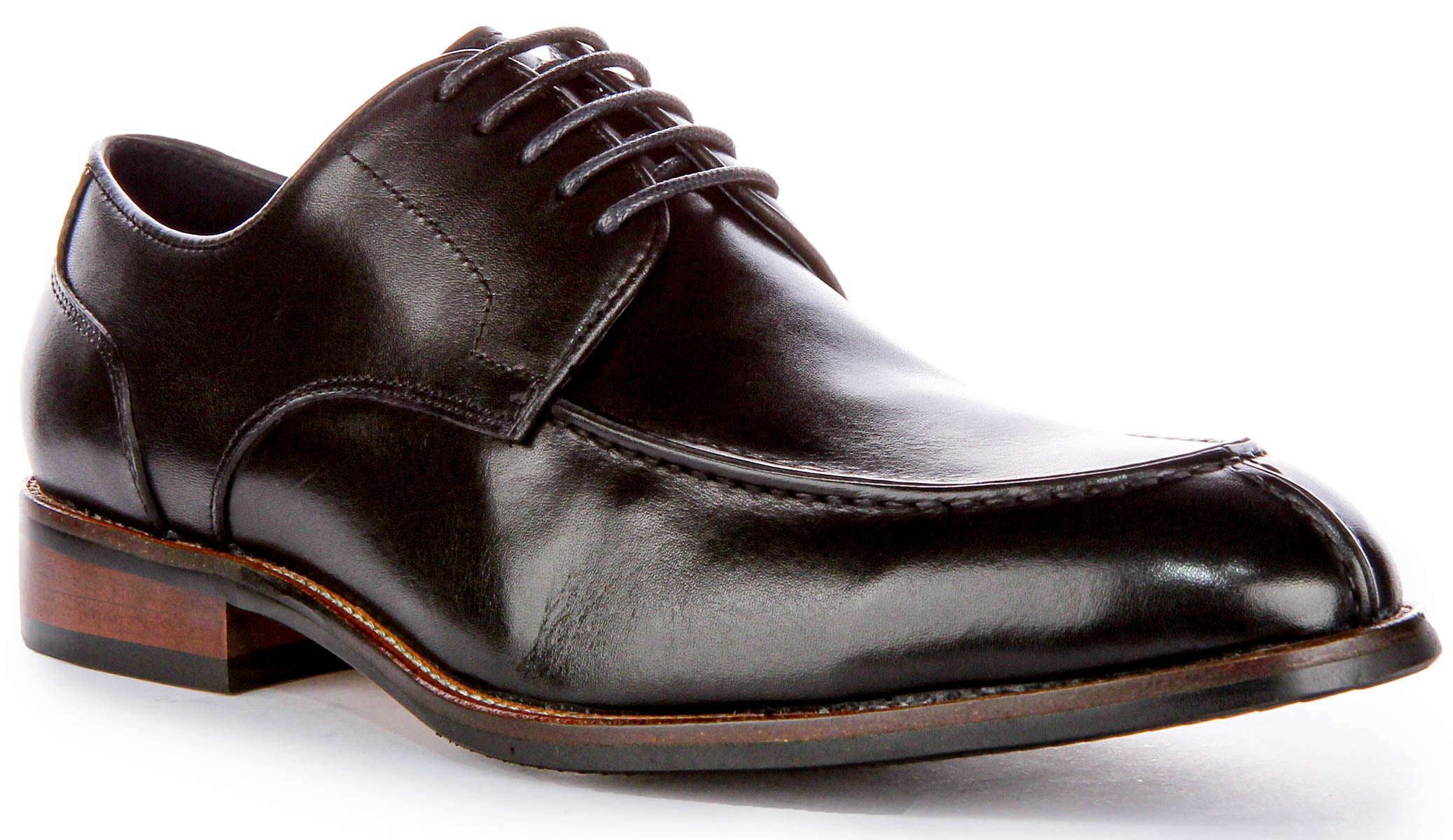 JUSTINREESS ENGLAND Ash In Black | Smart Lace Up Oxford Shoe – Justin Reess