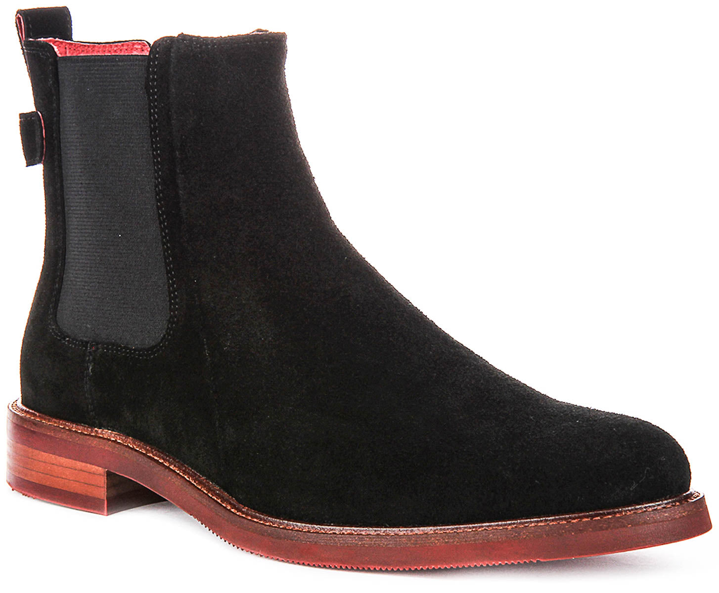JUSTINREESS ENGLAND Luiz Suede Boots In Black | Pull Chelsea Boot ...
