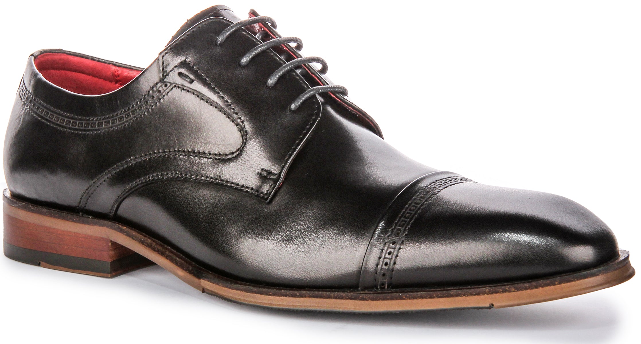 Everett In Black | Leather Lace-Up Oxford Shoes – Justin Reess