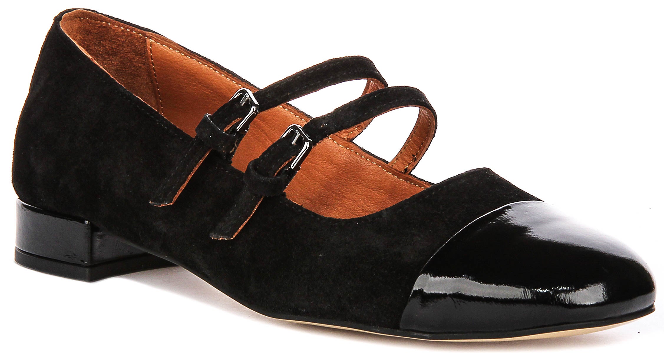 Justin Reess Kalie 2 Womens Heel Mary Jane Shoes In Black Suede