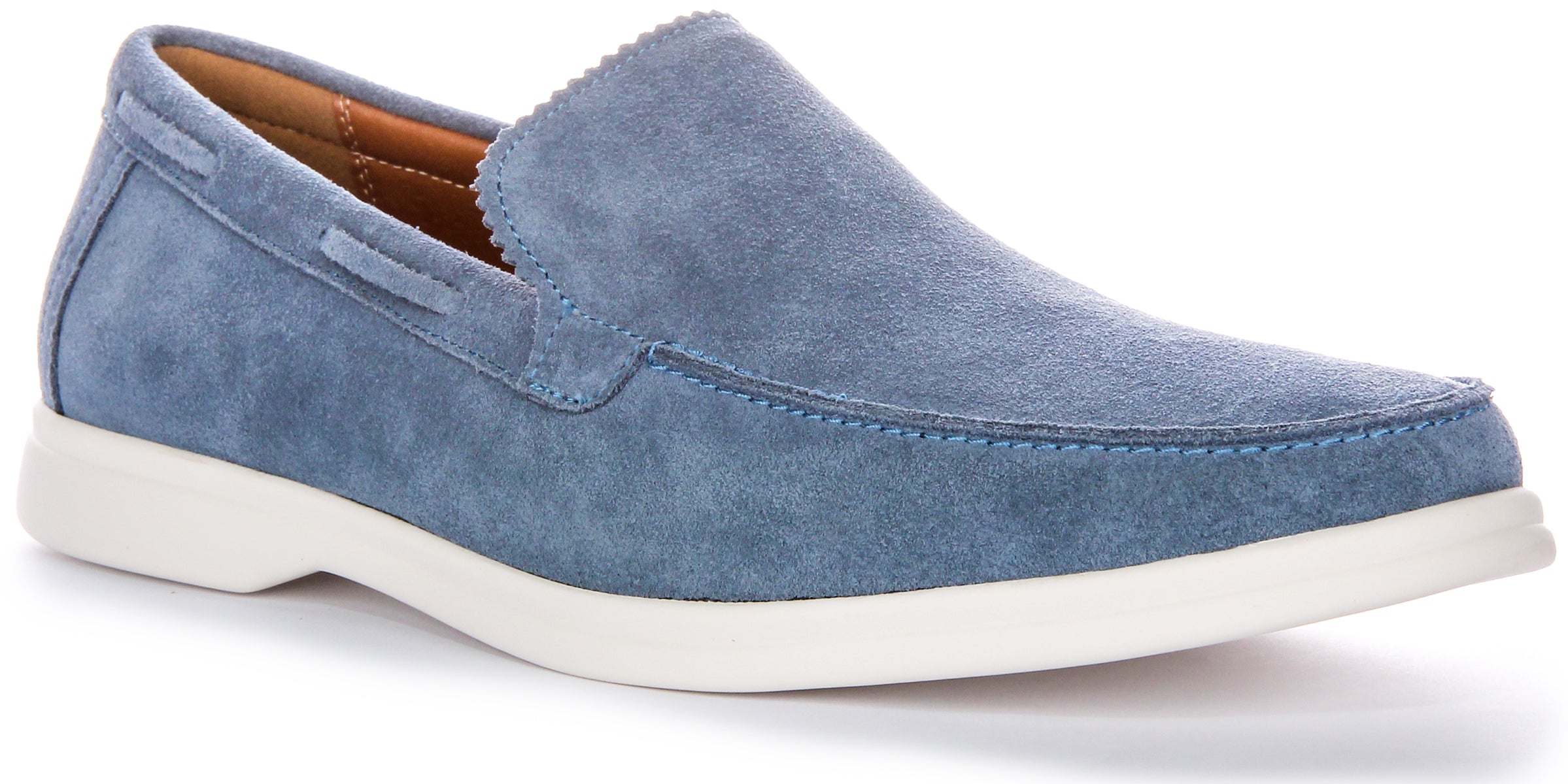 JUSTINREESS ENGLAND Charles In Blue | Smart Soft Suede Loafer – Justin ...