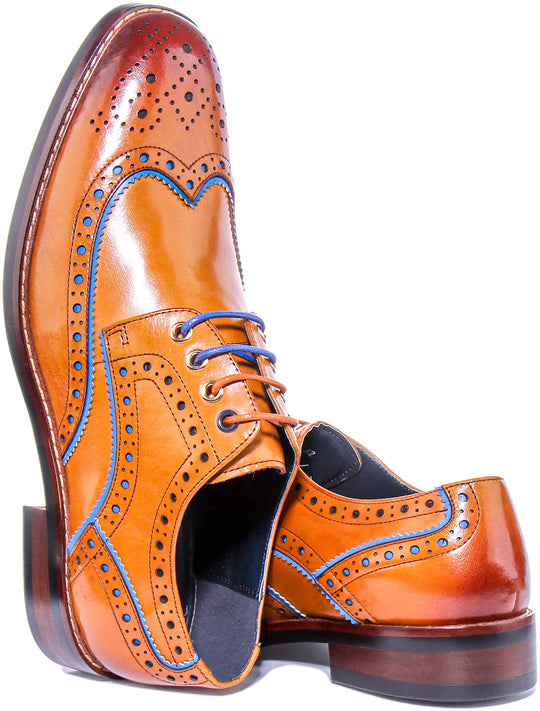 JUSTINREESS ENGLAND Simon In Brown | Mens Brogue Shoes – Justin Reess