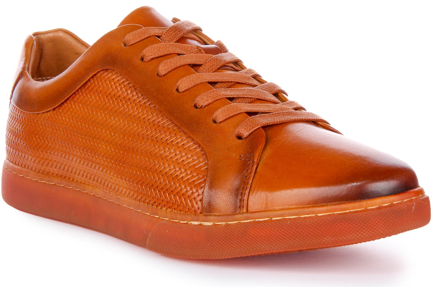 JUSTINREESS ENGLAND Harvey Trainers In Brown | Perforated Casual Shoes ...