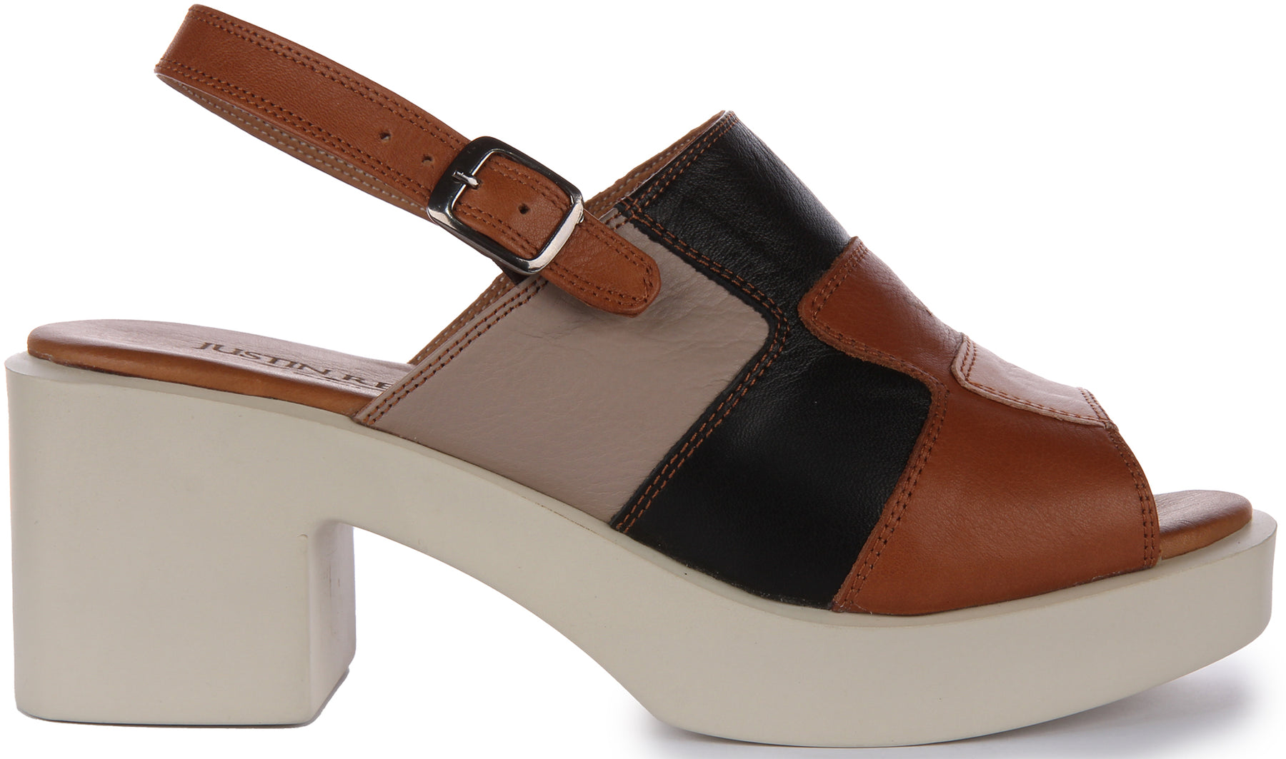 JUSTINREESS ENGLAND Rachel In Brown | Open Toe Peep Toe Sandals ...