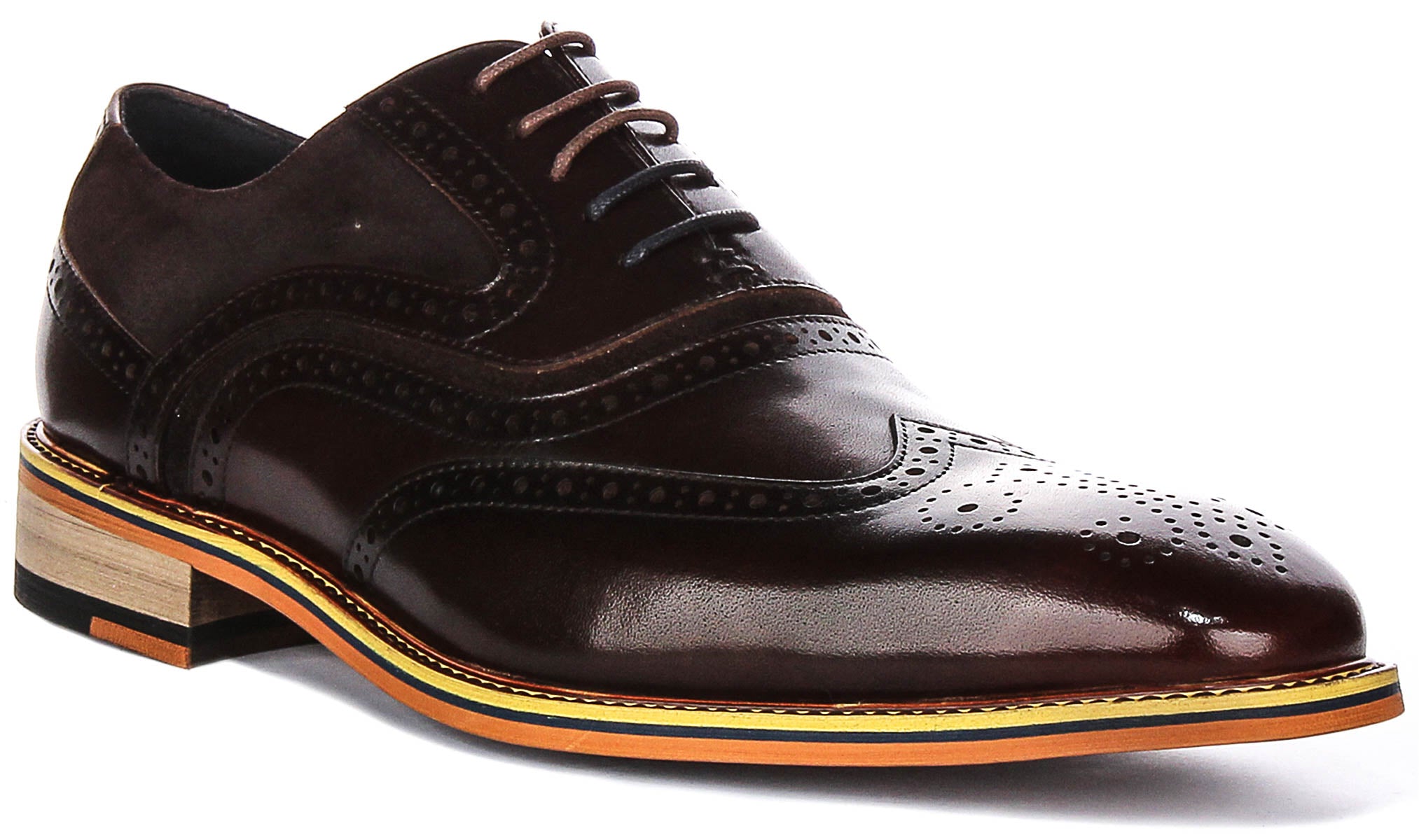 JUSTINREESS ENGLAND Roman In Dark Brown | Brogue Shoe – Justin Reess