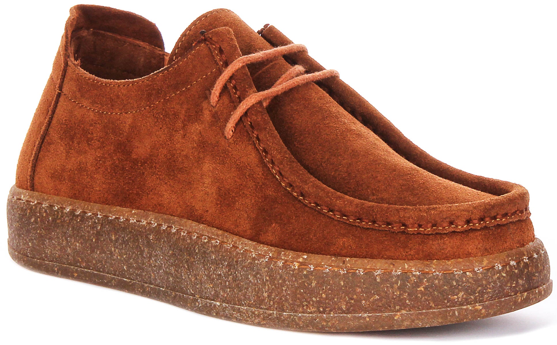 JUSTINREESS Womens Lace up Crepe Sole Casual Leather Shoes – Justin Reess