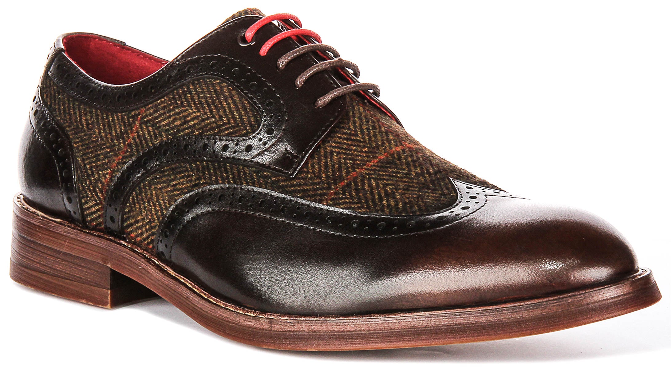Arlo In Brown For Men | Brush Effect Tweed Shoe – Justin Reess