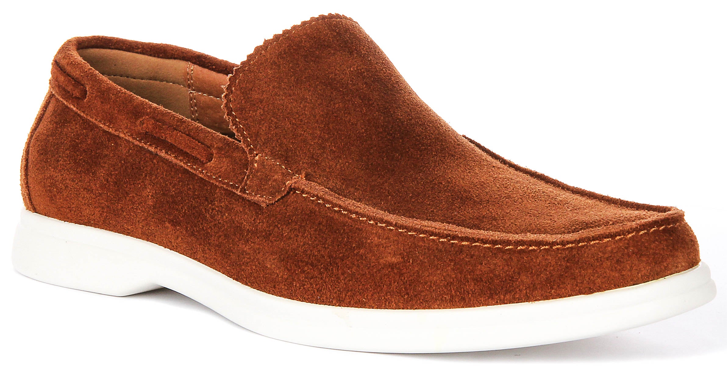 JUSTINREESS ENGLAND Charles In Brown | Slip Casual Suede Loafer ...