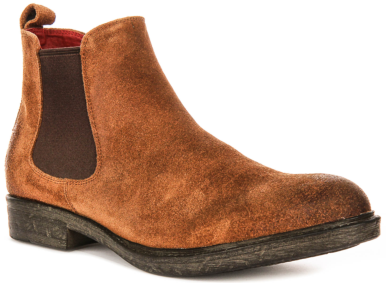 Slip On Brown Chelsea Boot | Vintage Effect – Justin Reess
