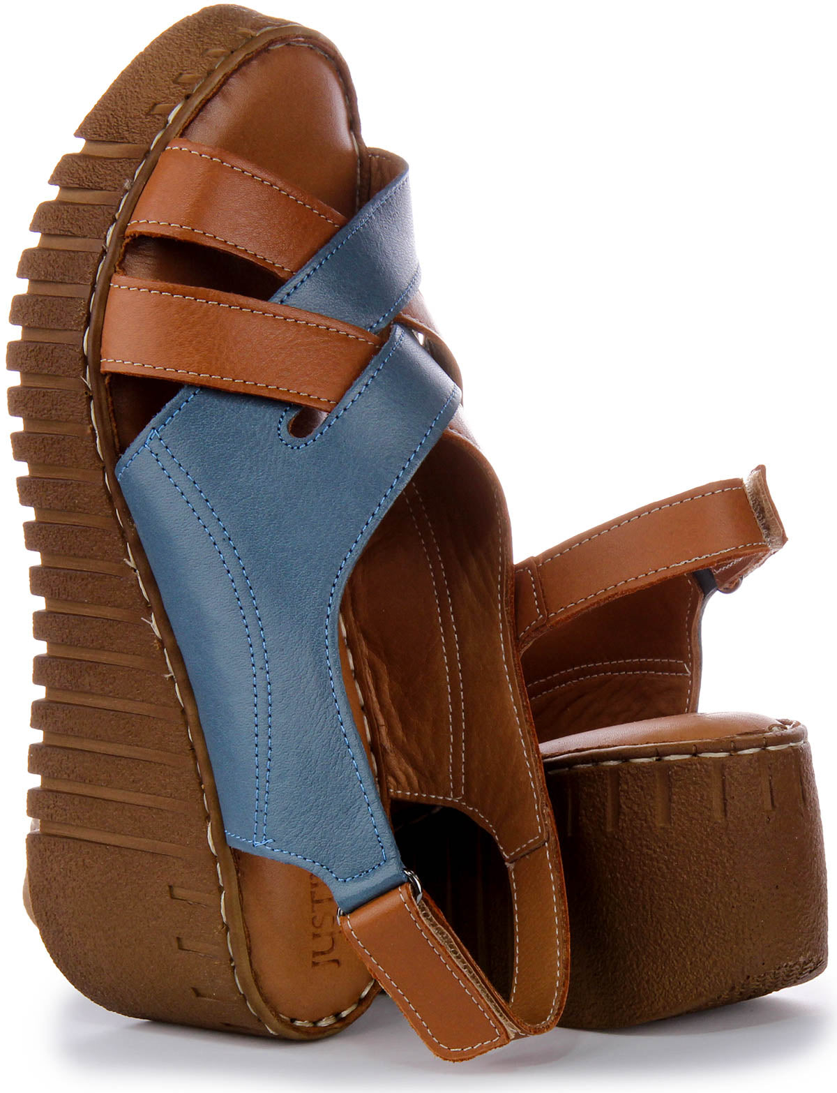JUSTINREESS Womens Soft Footbed Wedge Leather Comfort Sandal – Justin Reess