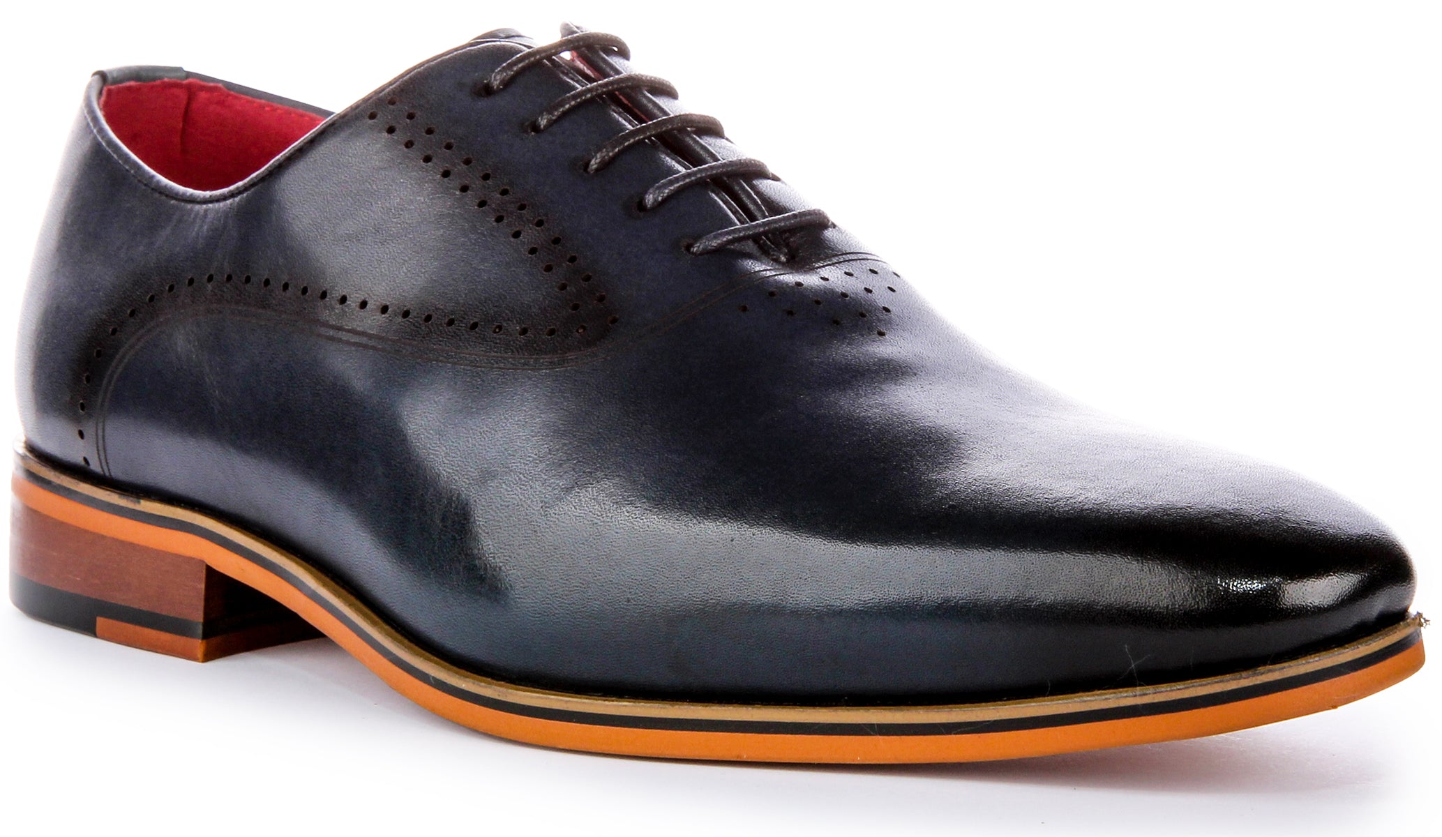 JUSTINREESS ENGLAND Jonah In Navy | Chisel Toe Oxford Shoe – Justin Reess
