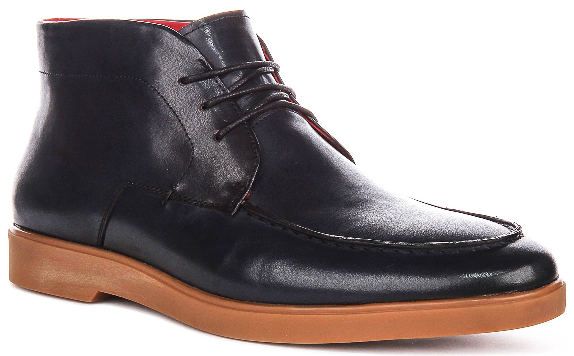 Larry In Navy For Mens | Navy Leather Chukka Boots | Smart Boots ...