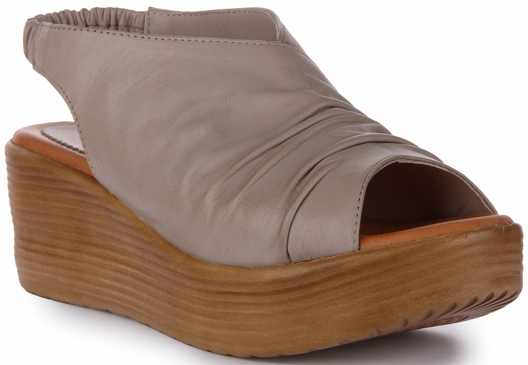 JUSTINREESS ENGLAND Womens Sandals In Stone | Leather Wedges – Justin Reess