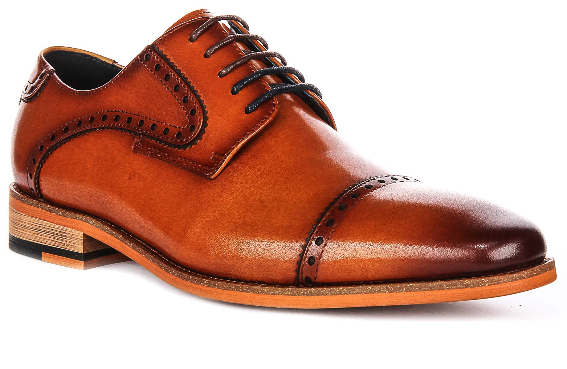 Jenson In Tan For Men | Leather Brogue Oxfords – Justin Reess