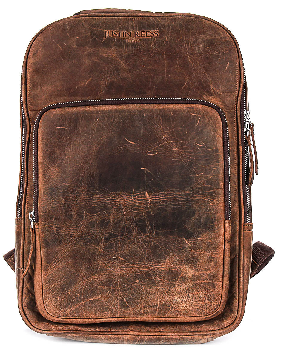 Heritage Rover In Brown | Leather Backpack 12L – Justin Reess