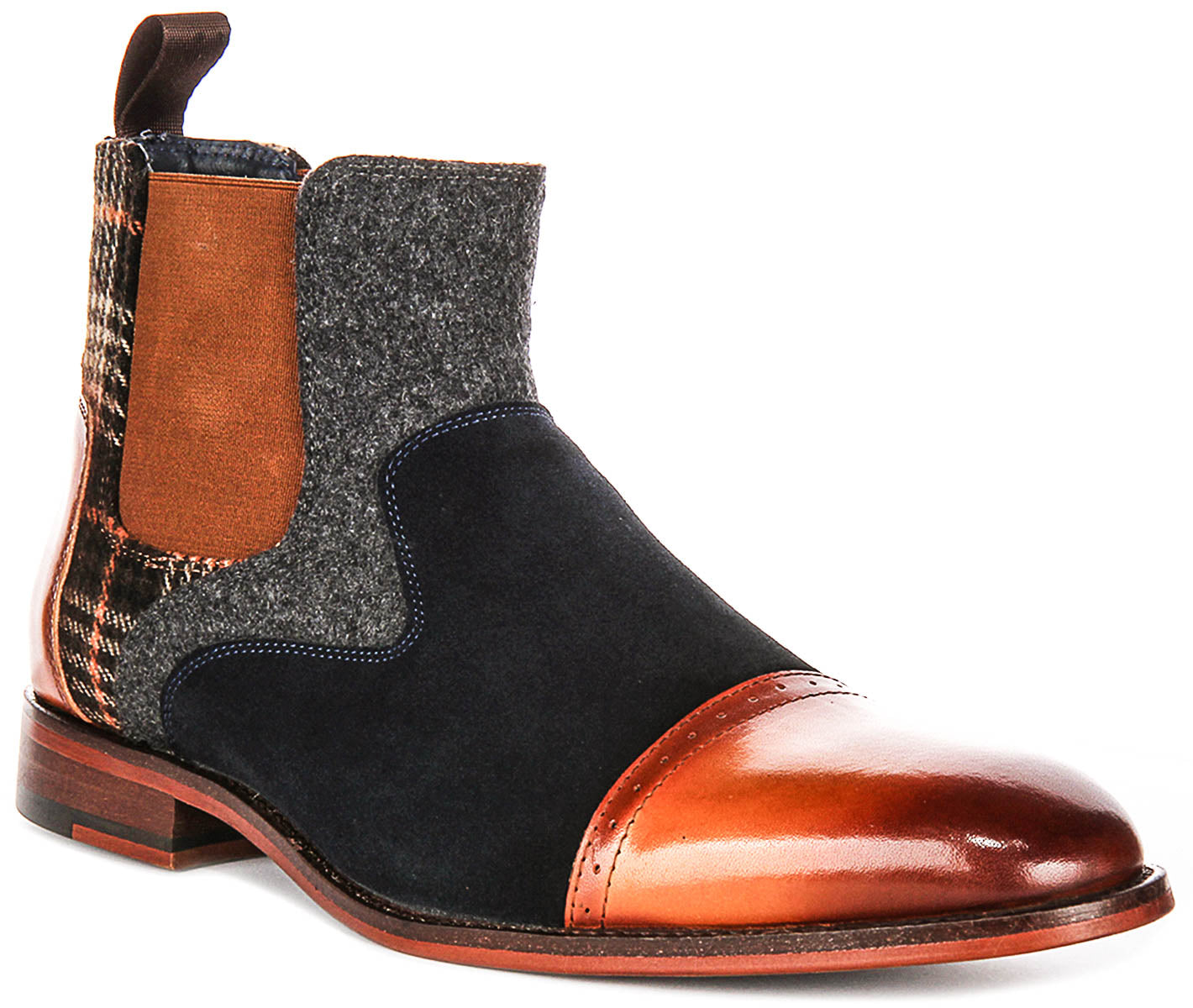 Gabriel In Tan For Men | Tri-Tone Chelsea Boots – Justin Reess