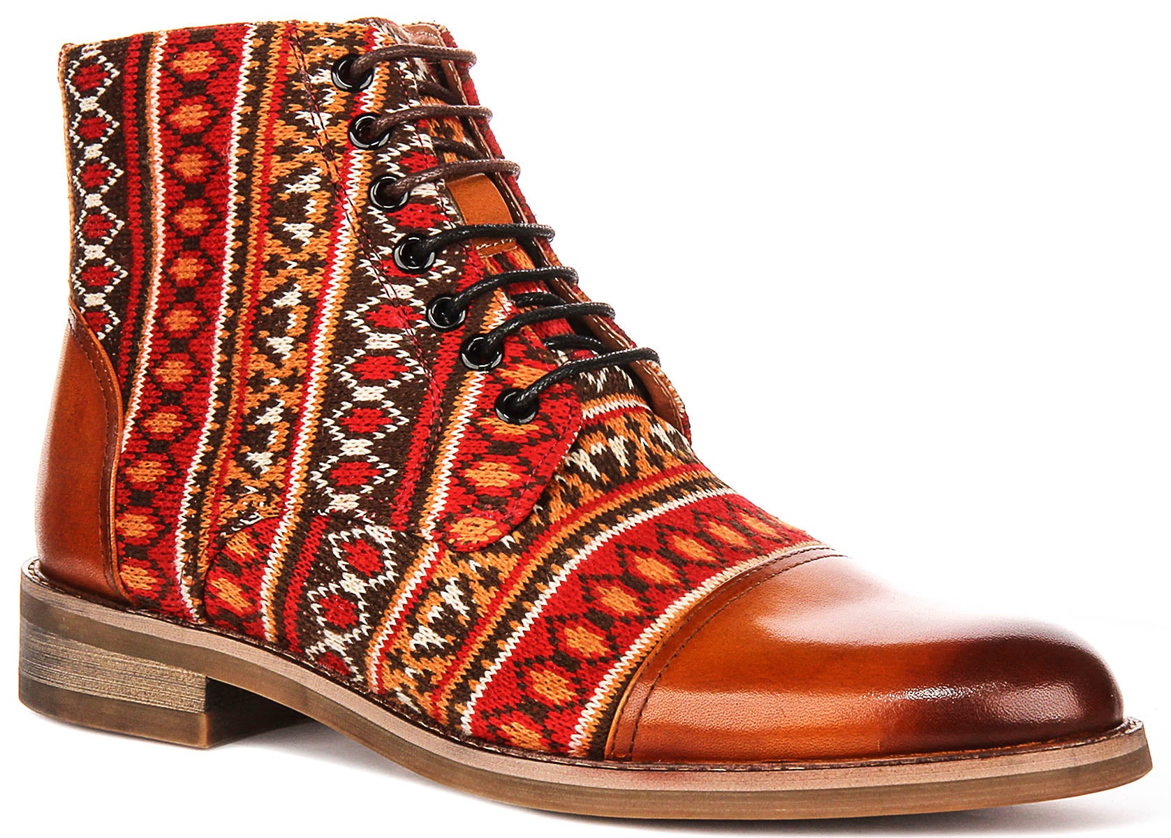 Juan In Tan For Men | Lace Up Printed Boots – Justin Reess