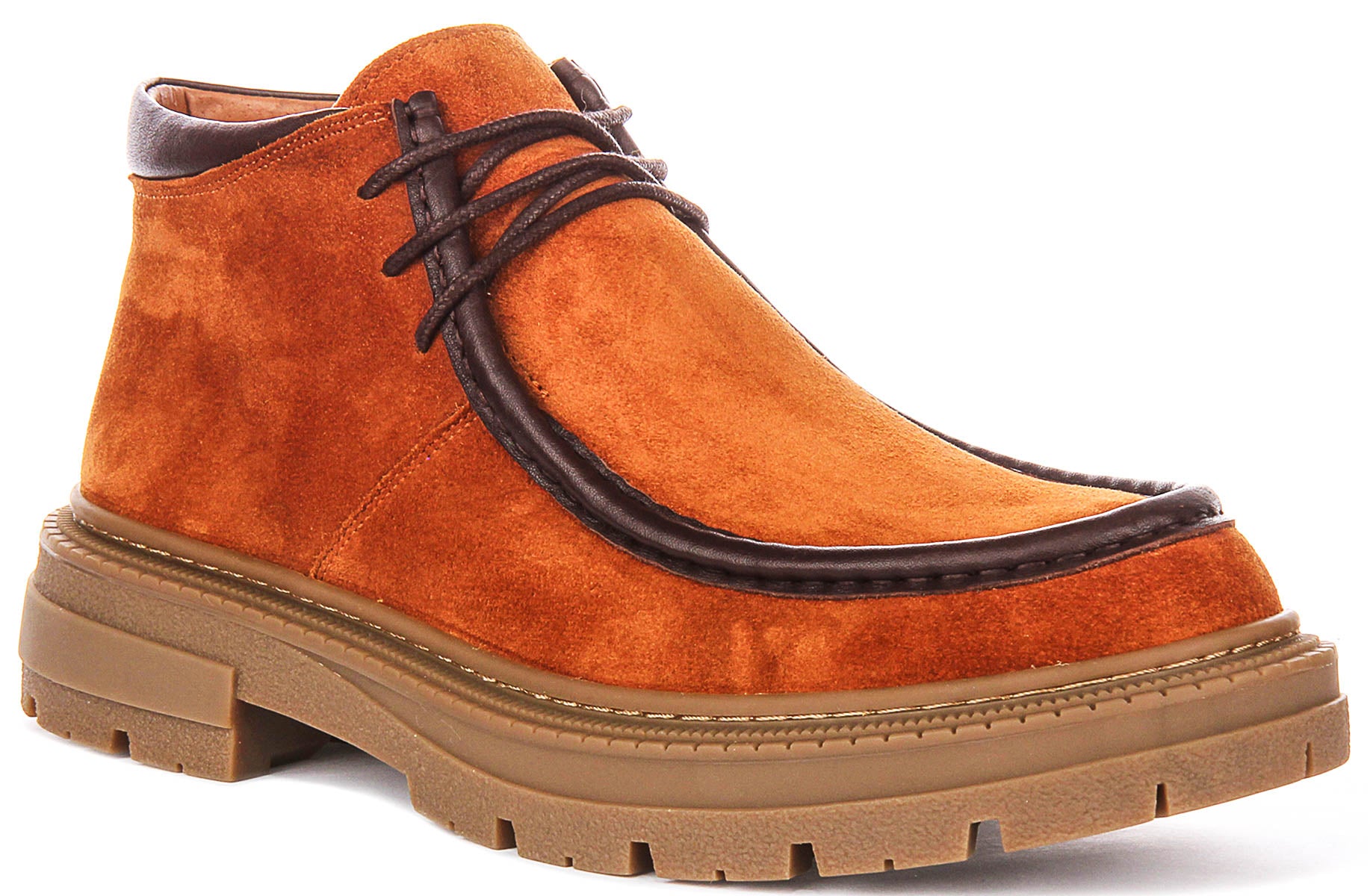 Michael In Tan For Men | Lace up Suede Chukka Boots Thick Sole – Justin ...
