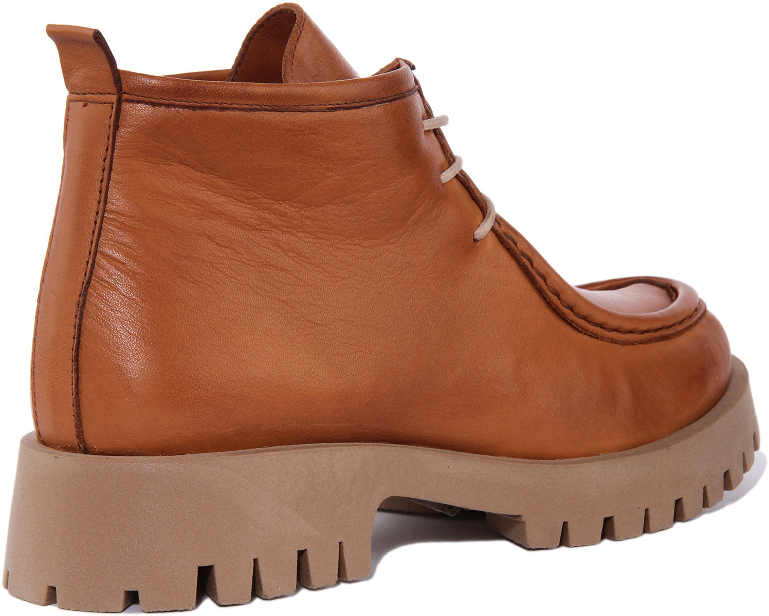 Womens Moc Toe Soft Leather Ankle Boots | Front Apron Chukka – Justin Reess