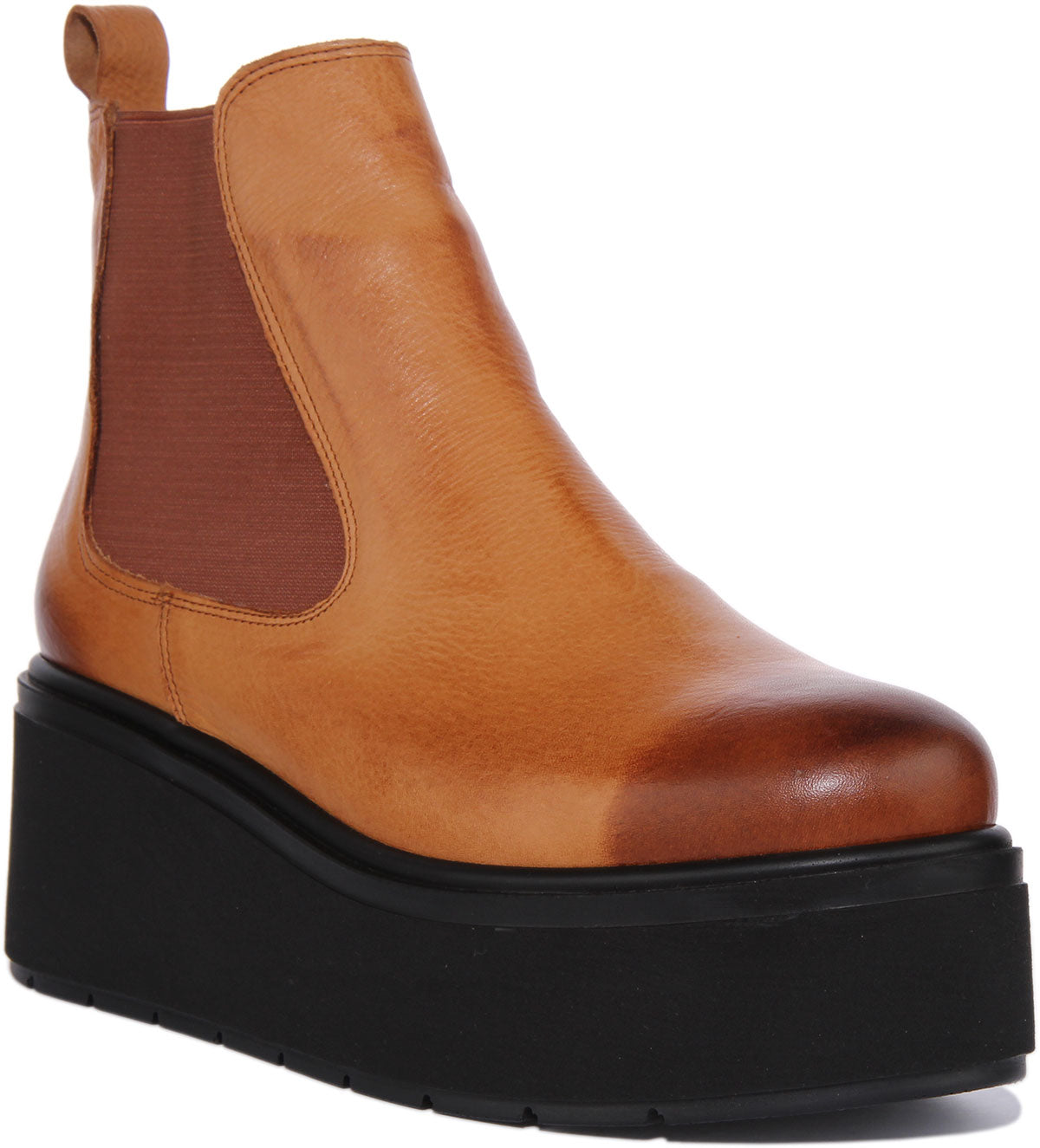 JUSTINREESS ENGLAND Lisa Ankle Boots In Tan | Pull On Chelsea Boot ...